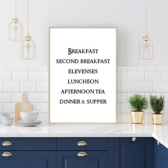 Second Breakfast LOTR Quotes Lord of the Rings Quotes Lord | Etsy