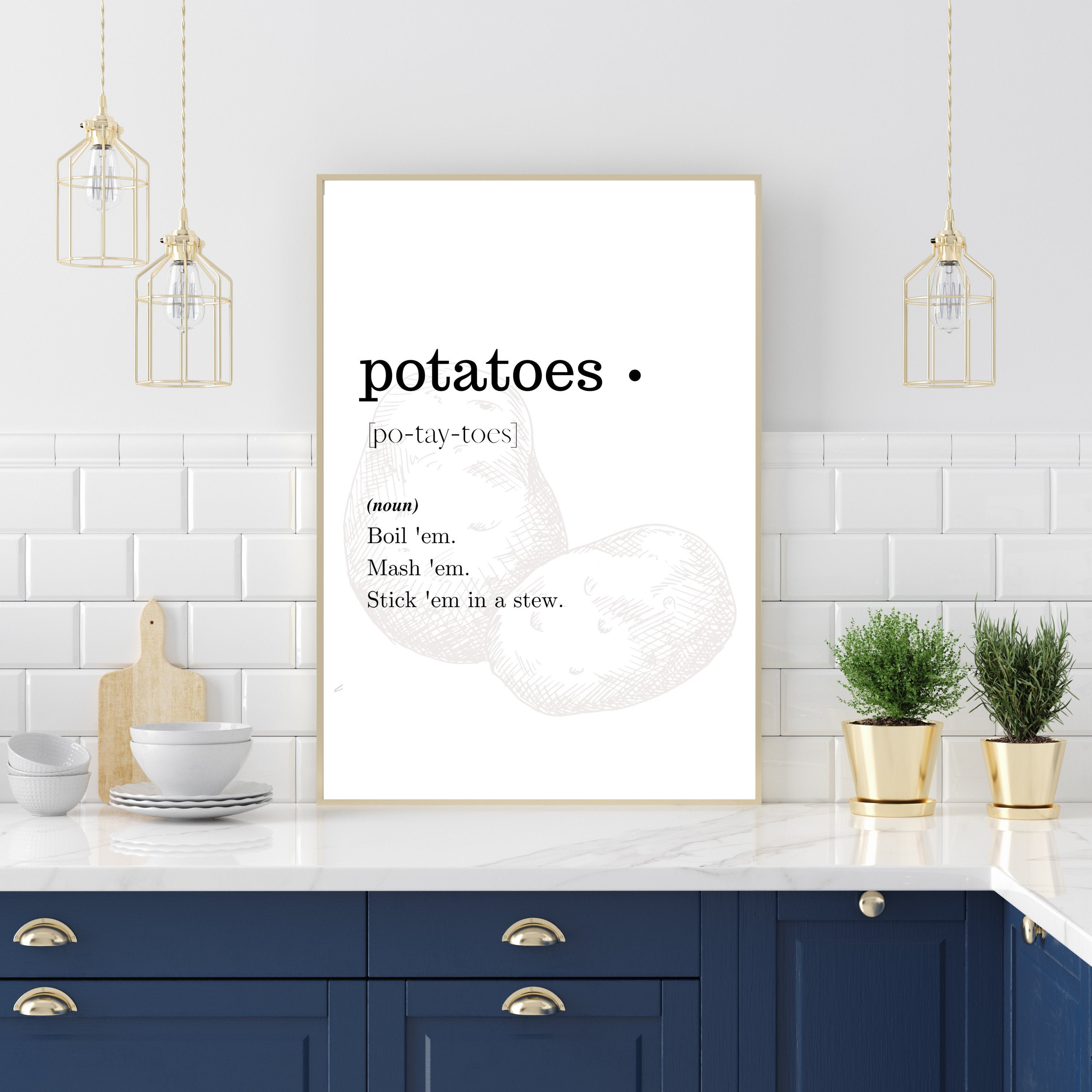 Po-tay-toes potatoes definition Funny dictionary Lord of | Etsy