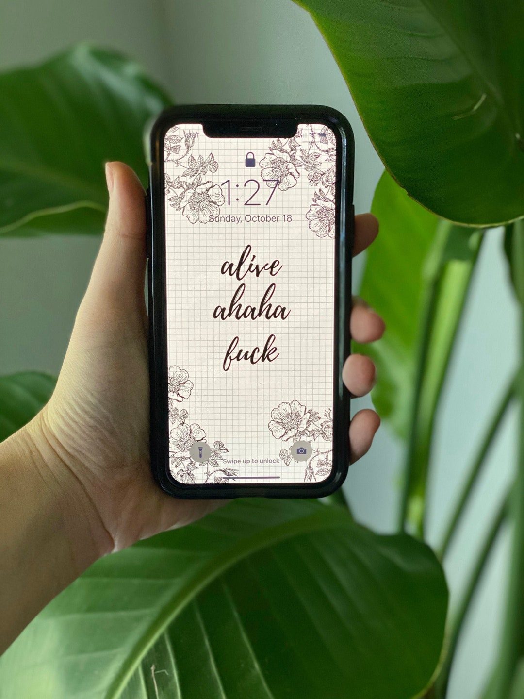 Alive Ahaha Fck Phone Wallpaper, Live Laugh Love, Funny Quotes, Tiktok ...