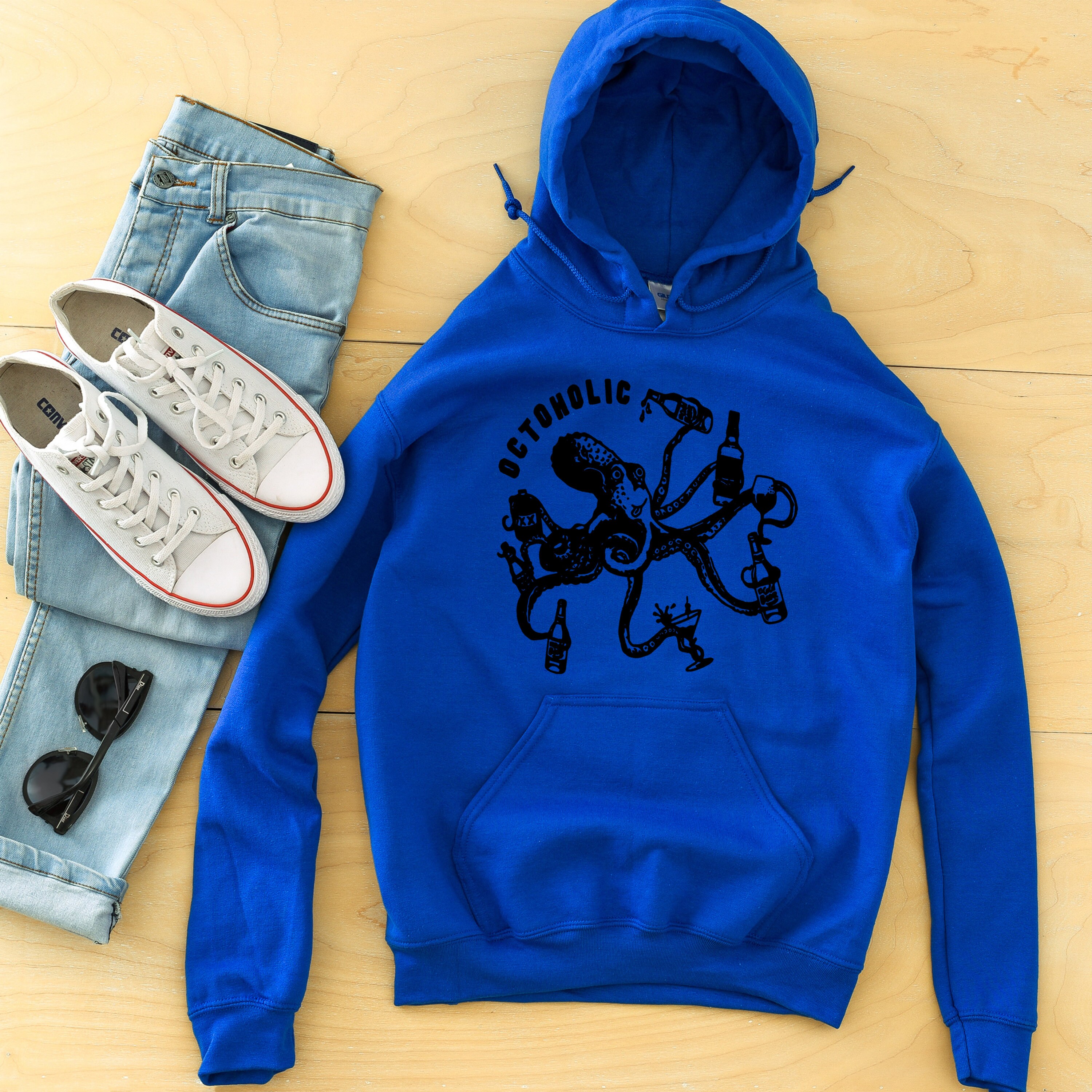 Octoholic Hoodie Lustiges Trinktags-Sweatshirt - Etsy.de