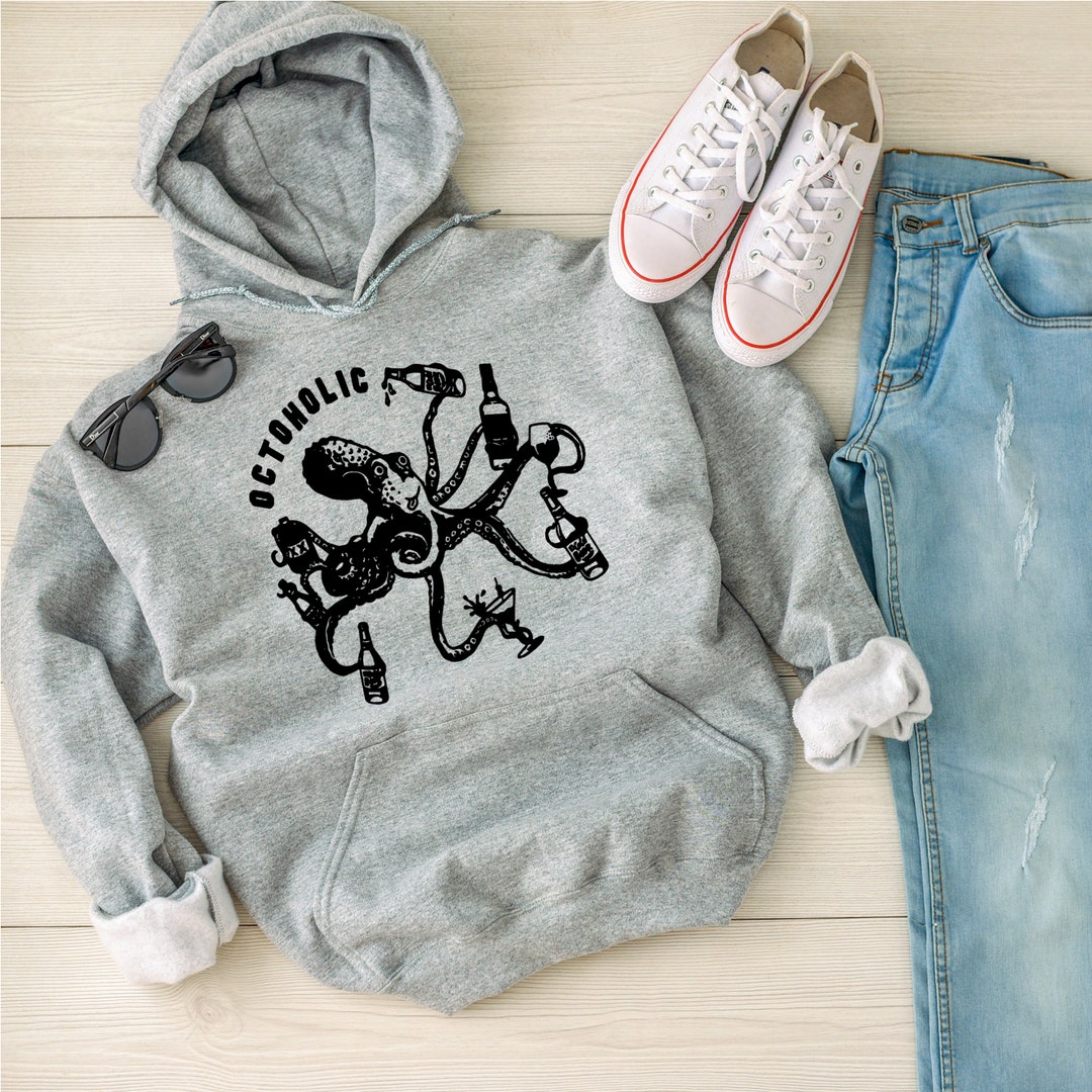 Octoholic Hoodie Lustiges Trinktags-Sweatshirt - Etsy.de