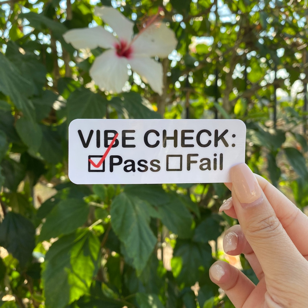 Vibe Check Sticker Waterproof - Etsy