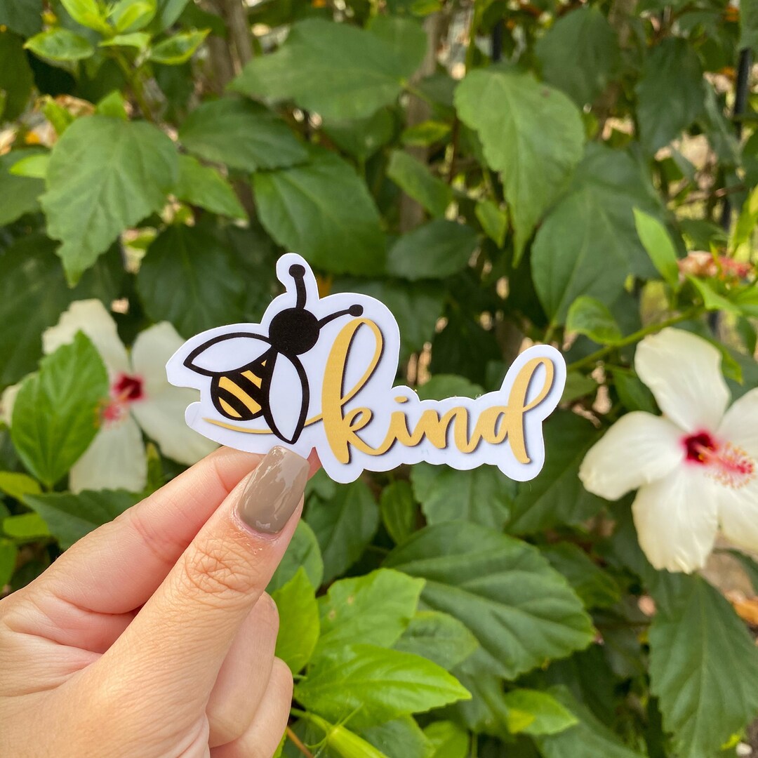 Bee Kind Sticker Waterproof Bee Sticker - Etsy