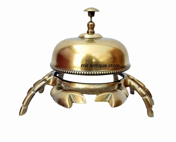 Handmade Crab Style Desk Bell Beautiful Solid Aluminum Nickle Finish ...