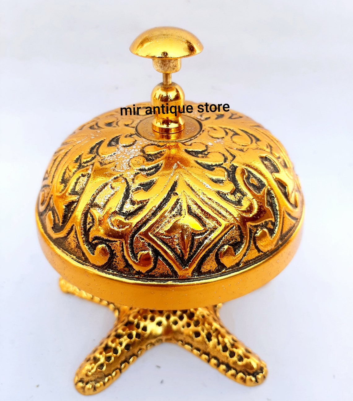 Handmade Brand New Desk Bell Gold Finish Beautiful Table Bell | Etsy