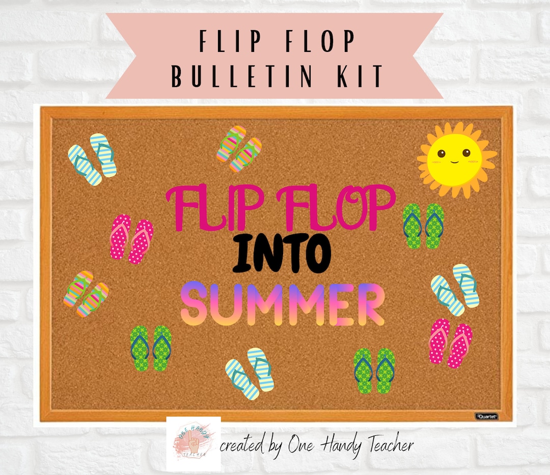 Summer Bulletin, Flip Flop Bulletin, Bulletin Board Set, Office ...