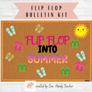 Summer Bulletin, Flip Flop Bulletin, Bulletin Board Set, Office ...