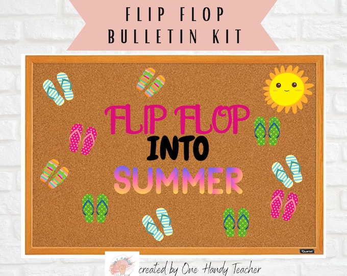 Summer Bulletin, Flip Flop Bulletin, Bulletin Board Set, Office ...