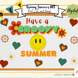 Retro Bulletin Groovy Bulletin Bulletin Board Kit Back to - Etsy