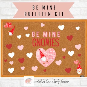 Valentine's Day Bulletin, Gnome Bulletin, Bulletin Board Kit, February ...