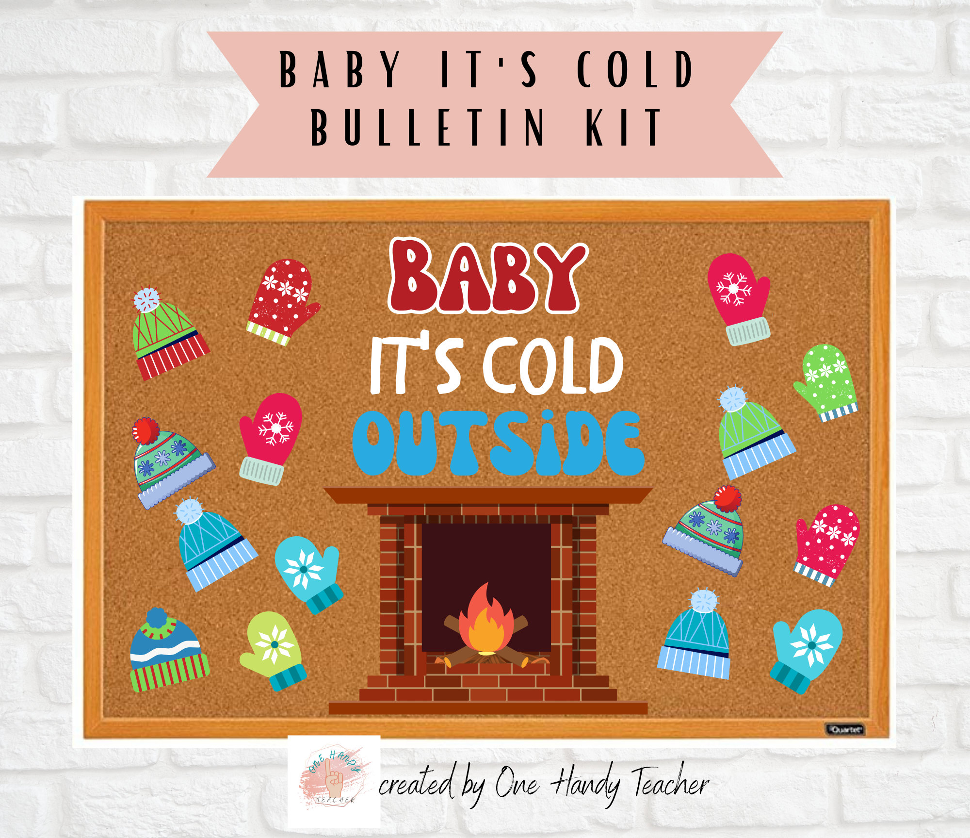 Fireplace Bulletin Board Set