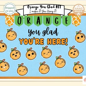 Orange Theme Bulletin Welcome Back Bulletin Board Set Back - Etsy