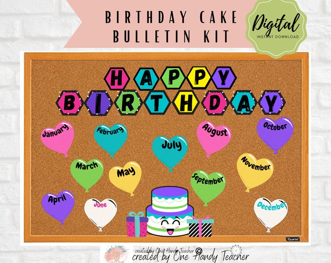 Brights Birthday Bulletin, Teacher Classroom Bulletin, Office Bulletin ...