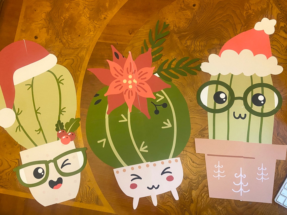 Cactus Christmas Bulletin Winter Bulletin Bulletin Board - Etsy