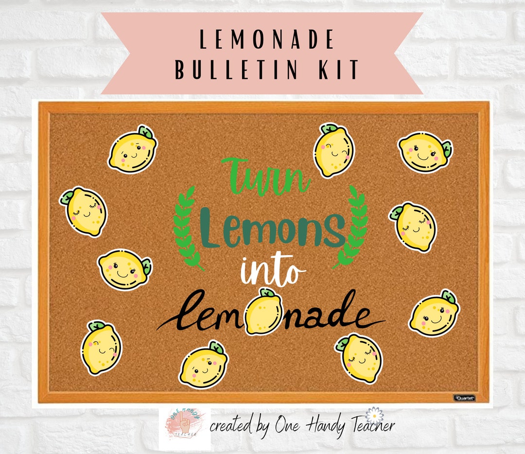 Lemon Theme, Lemonade, Bulletin Board Set, Back to School Bulletin ...