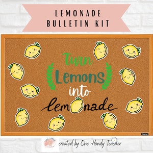 Lemon Theme, Lemonade, Bulletin Board Set, Back to School Bulletin ...