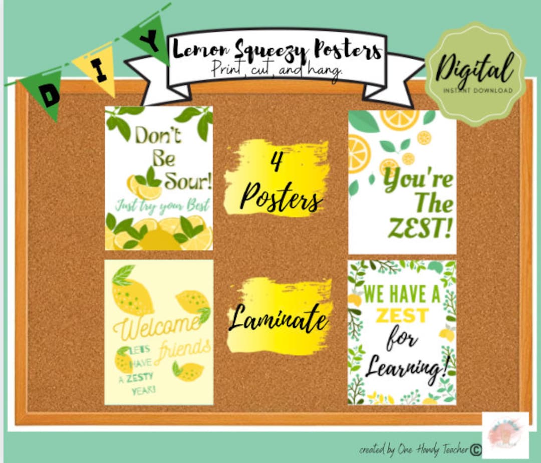 Lemon Theme Decor Lemon Bulletin Bulletin Board Kit Back to - Etsy