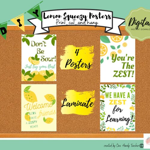 Lemon Classroom Decor Lemon Bulletin Bulletin Board Kit - Etsy