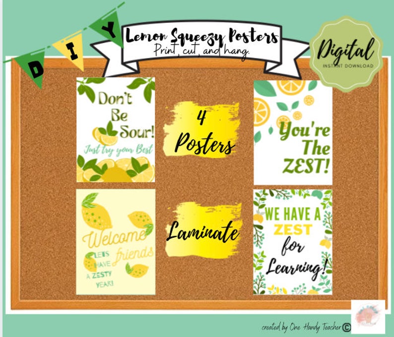 Lemon Theme Decor Lemon Bulletin Bulletin Board Kit Back to - Etsy