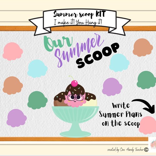 Ice Cream Bulletin Summer Bulletin Bulletin Board Set Back - Etsy