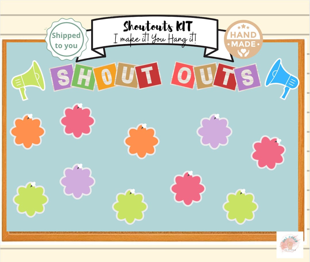 Shout Outs Bulletin Welcome Bulletin Bulletin Board Kit - Etsy