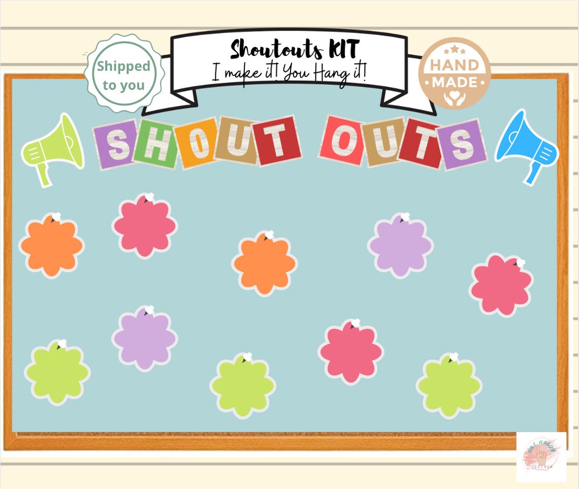 Shout Outs Bulletin Welcome Bulletin Bulletin Board Kit - Etsy