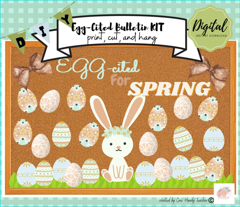 Easter Bulletin Spring Bulletin Teacher Classroom Decor - Etsy