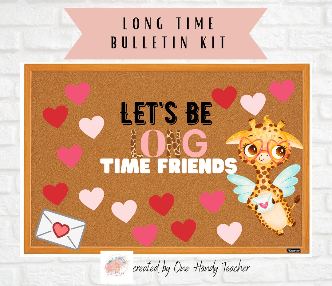 Valentine's Day Bulletin, Jungle Theme, Bulletin Board Kit, Heart ...