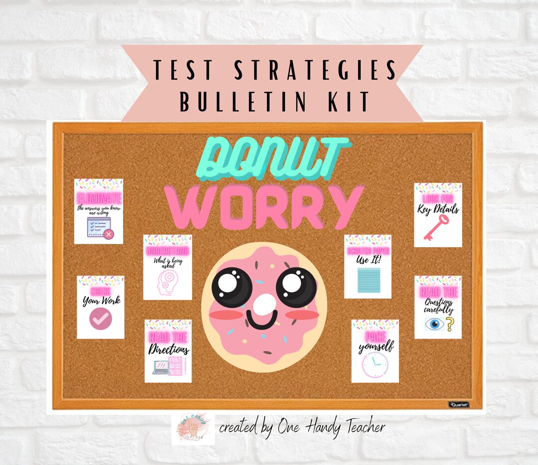 Donut Bulletin Doughnuts Bulletin Test Taking Posters - Etsy