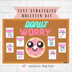 Donut Bulletin Doughnuts Bulletin Test Taking Posters - Etsy