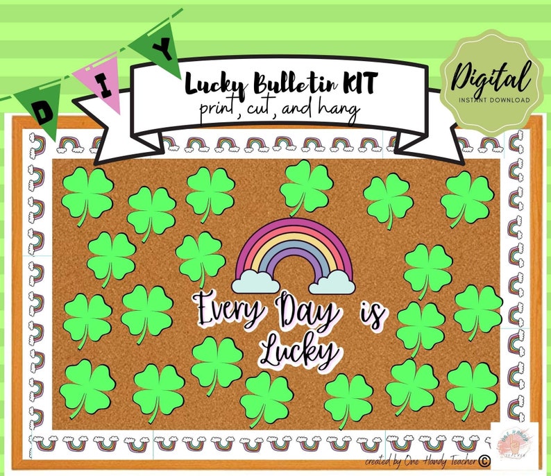 Lucky Bulletin Rainbow Bulletin St. Patrick's Day - Etsy