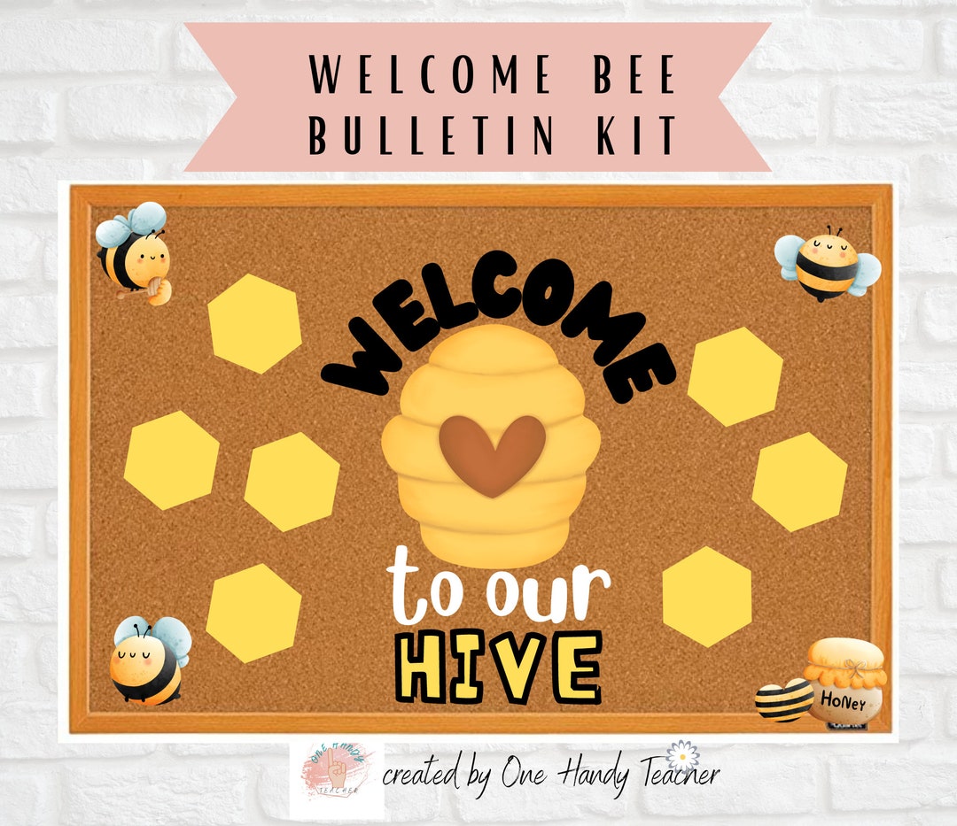 Bee Bulletin, Welcome Bulletin, Bee Hive Bulletin, Bulletin Board Set ...
