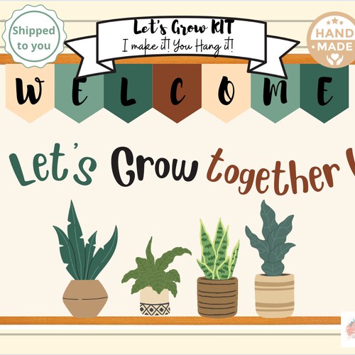 Modern Greenery Back to School Classroom Decor Bulletin Board - Etsy