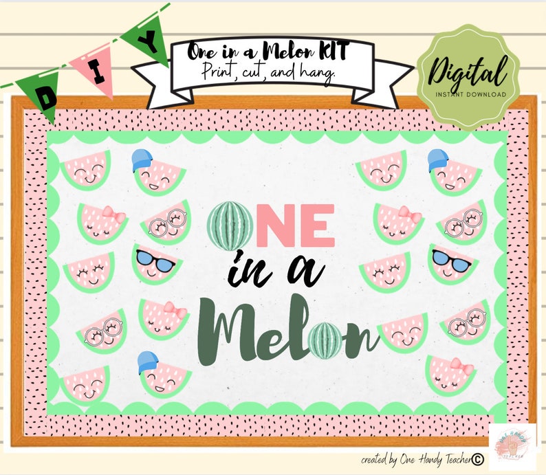 Watermelon Bulletin Summer Bulletin Back to School Bulletin - Etsy