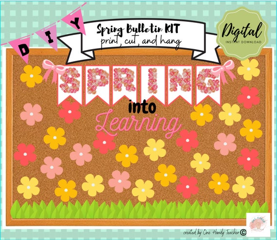 Spring Bulletin Teacher Classroom Decor Office Decor - Etsy