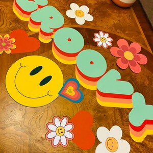 Groovy Bulletin, Retro Bulletin, Back to School, Teacher Bulletin ...