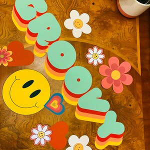 Groovy Bulletin, Retro Bulletin, Back to School, Teacher Bulletin ...