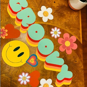 Retro Bulletin, Groovy Bulletin, Bulletin Board Kit, Back to School ...