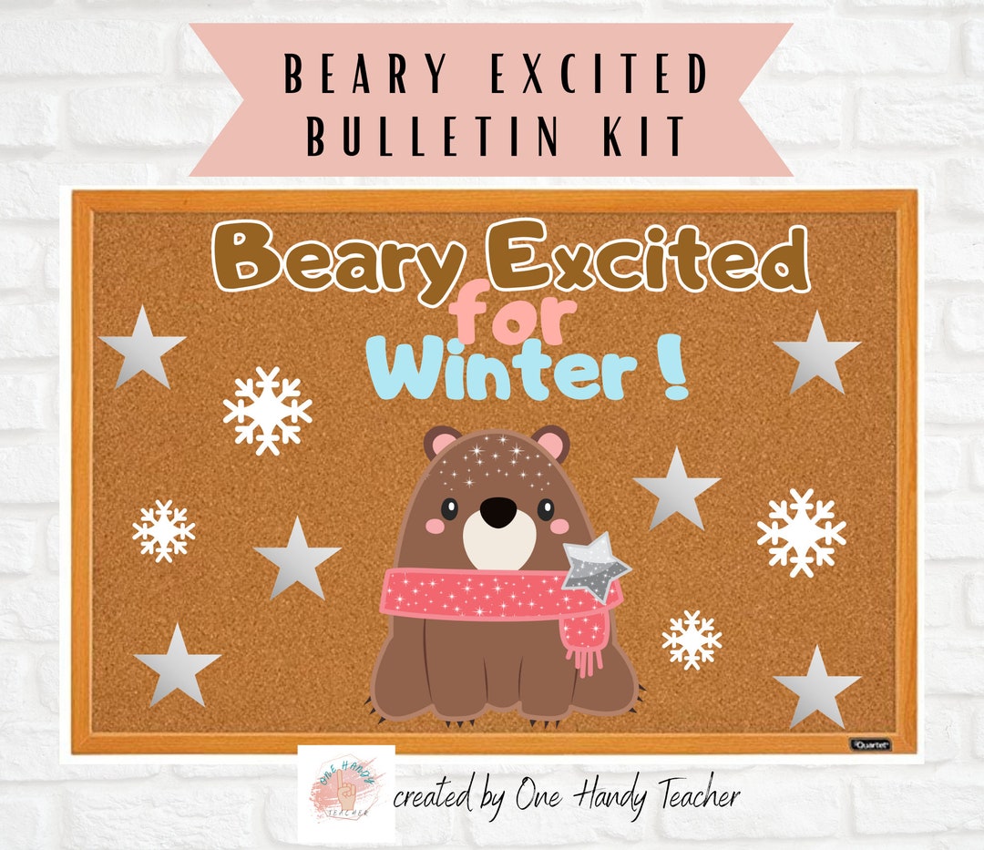 Winter Bulletin, Bear Bulletin, Bulletin Board Kit, December Bulletin ...