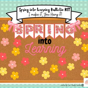 Spring Bulletin Teacher Classroom Decor Office Decor - Etsy
