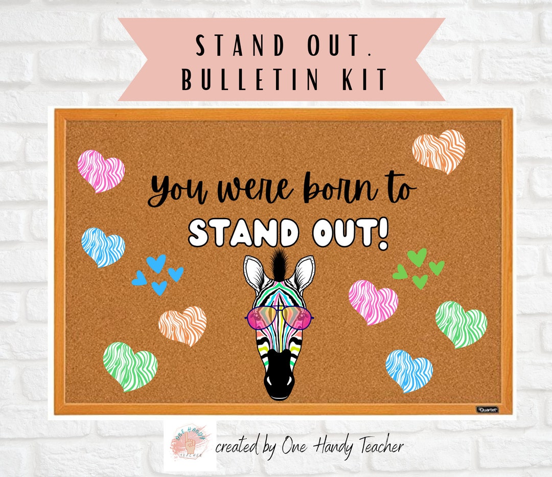 Motivational Bulletin, Zebra Bulletin, Bulletin Board Kit, Mind Set ...