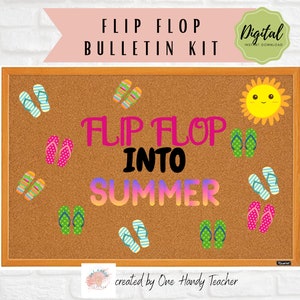 Flip Flop Summer Bulletin, Classroom Decor, Office Decor, Bulletin ...