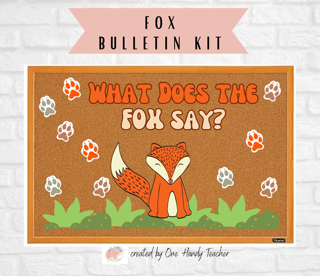 Fox Bulletin Board Kit, Back to School, Classroom Decor, Office ...