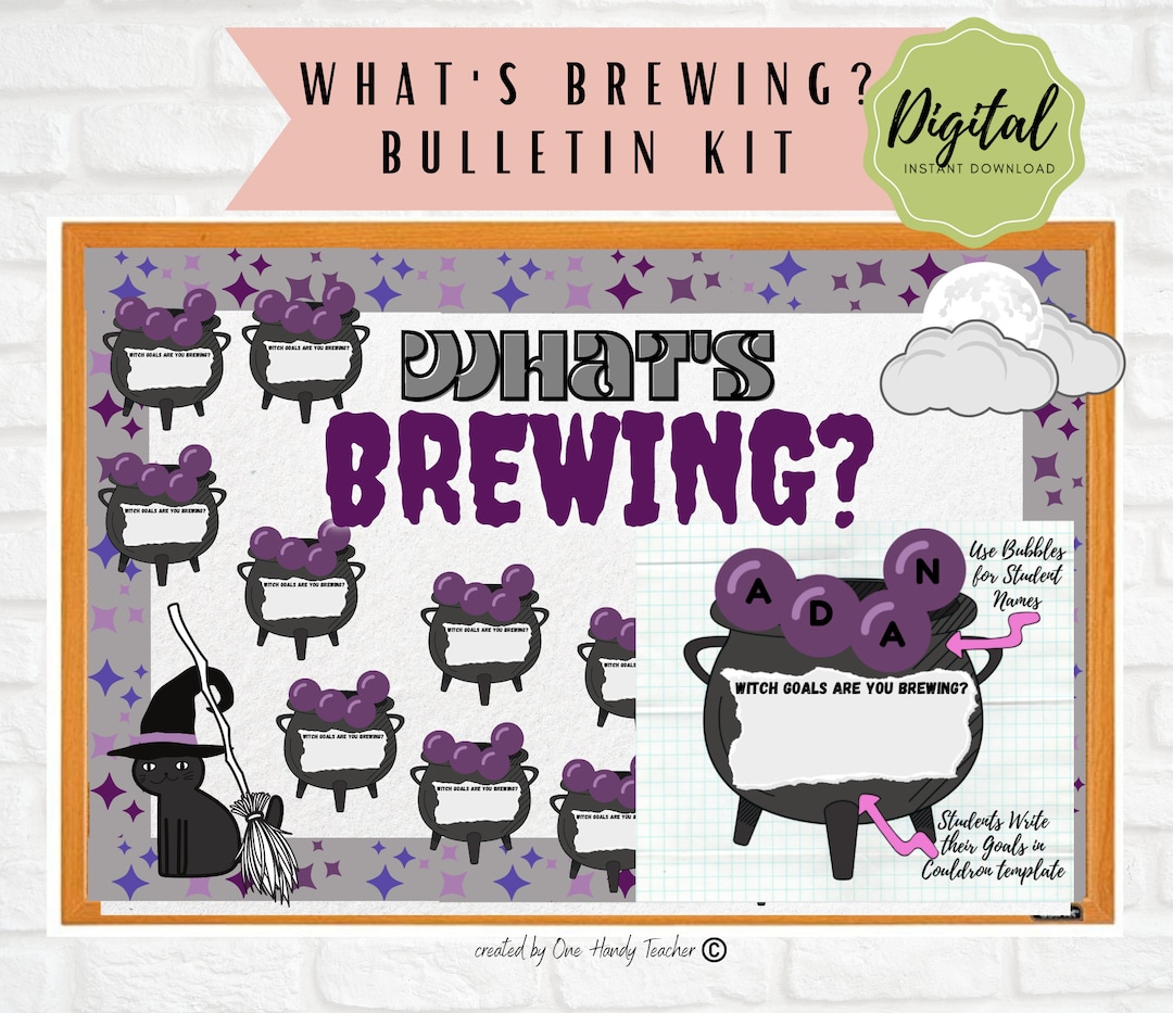Halloween Bulletin, Witch Bulletin, Interactive Bulletin, October ...