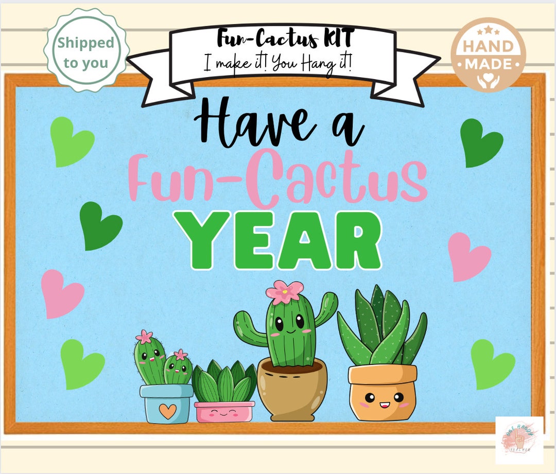 Cactus Theme Welcome Back Bulletin Board Set Back to School - Etsy