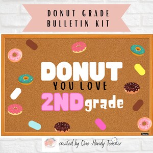 Donut Bulletin, Doughnut Bulletin, Bulletin Board Set, Back to School ...