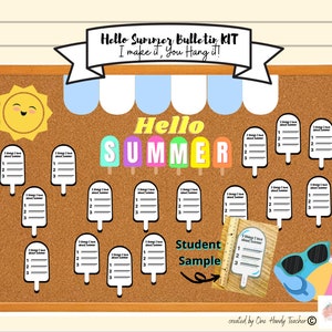 Summer Bulletin Popsicle Bulletin Bulletin Board Kit - Etsy