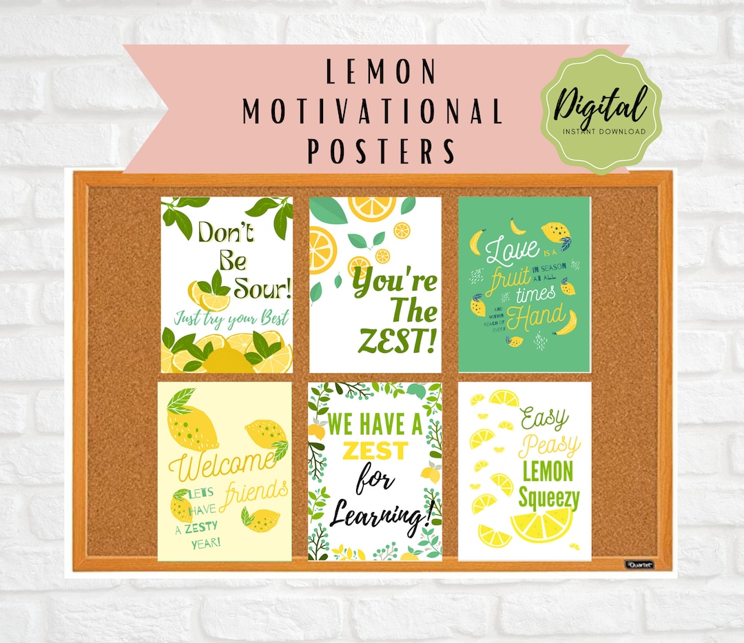 Lemon Theme Decor, Lemon Bulletin, Bulletin Board Kit, Back to School ...