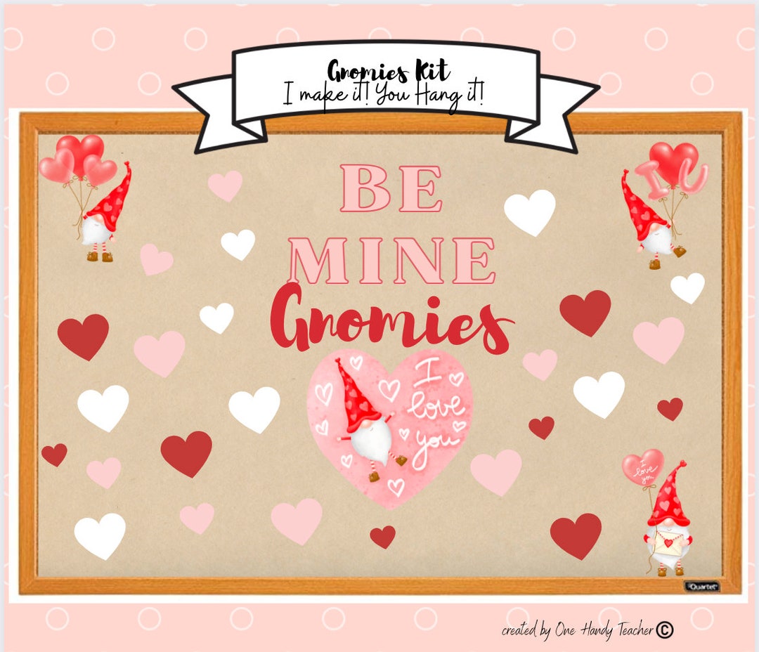 Valentine's Day Bulletin Gnome Bulletin Bulletin Board - Etsy