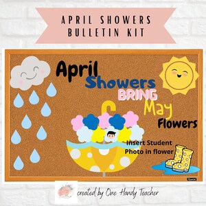 Spring Bulletin, April Showers, Teacher Bulletin, Classroom Decor ...